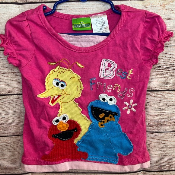 Shirts & Tops | Sesame Street Pink 2t Shirt | Poshmark